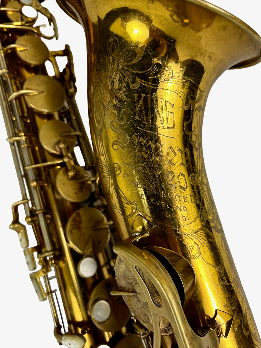 King Super 20 Full Pearl Tenor Saxophone w/Solid Silver Neck! – Sax Stable