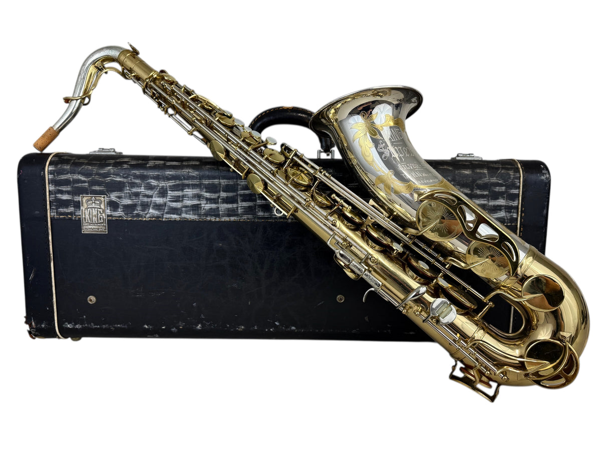 King Super 20 Silver Sonic Gold Inlay Cleveland 397xxx Tenor Saxophone ...