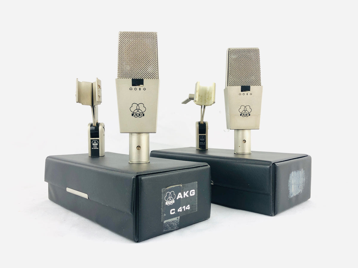 AKG C414 EB Pair 2x Vintage Microphone w/ C12 Brass Capsule! – Sax Stable